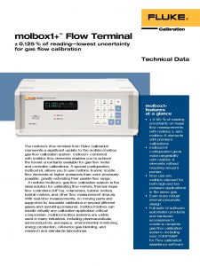molbox1 Flow Terminal Data Sheet — Minerva Metrology & Calibration